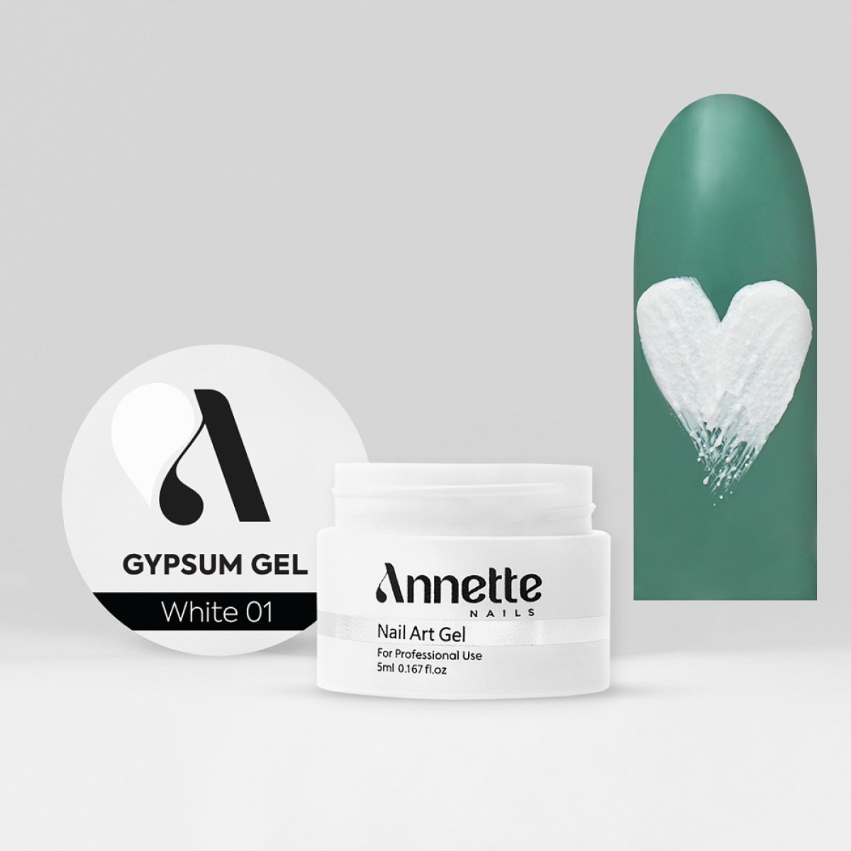 Gypsum Gel White 01, Annette Nails, 5 ml | Savy Professional